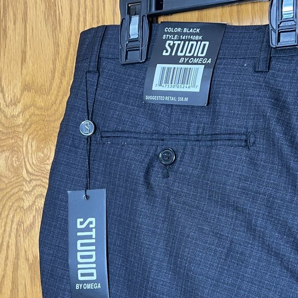 Studio by Omega | Pants | Nwt Studio By Omega Blackgrey Tailored Fit ...